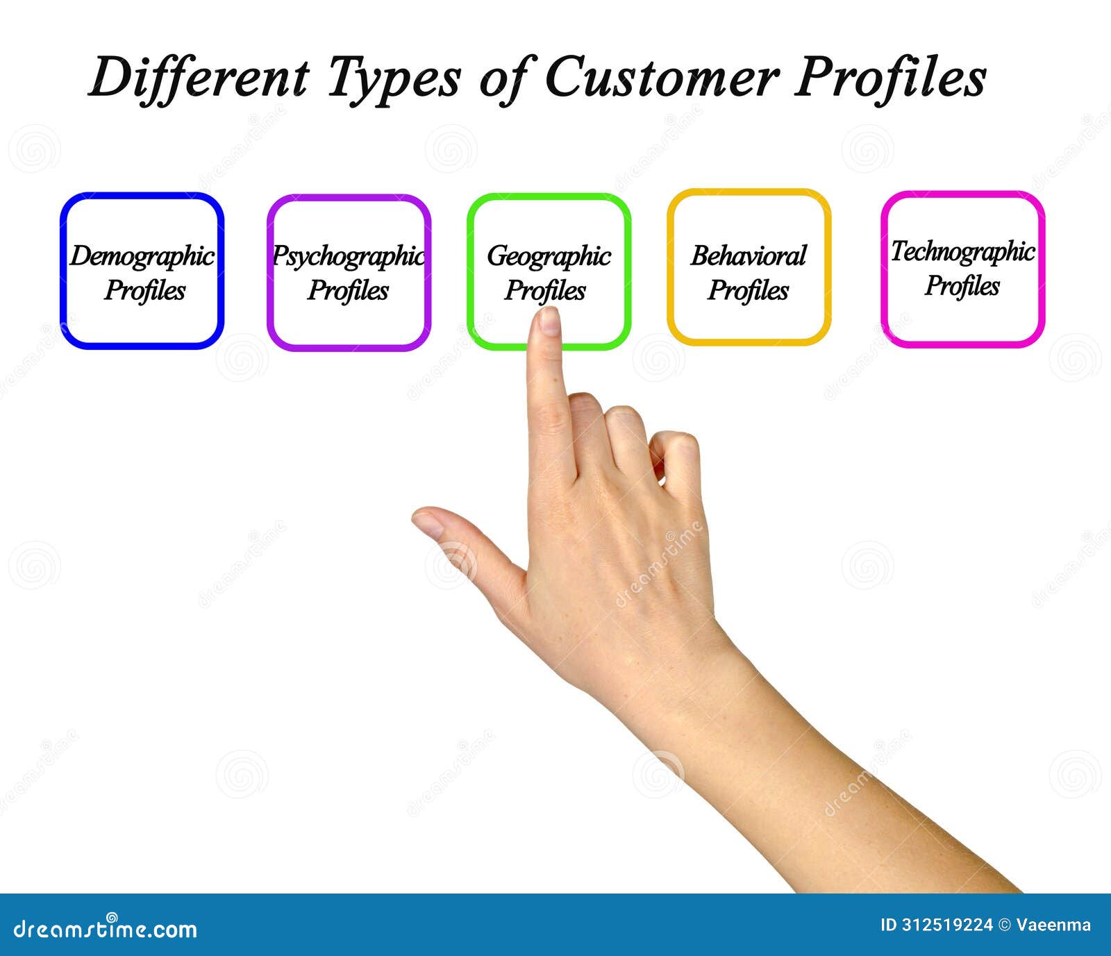 Types of Customer Profiles stock photo. Image of behavioral - 312519224