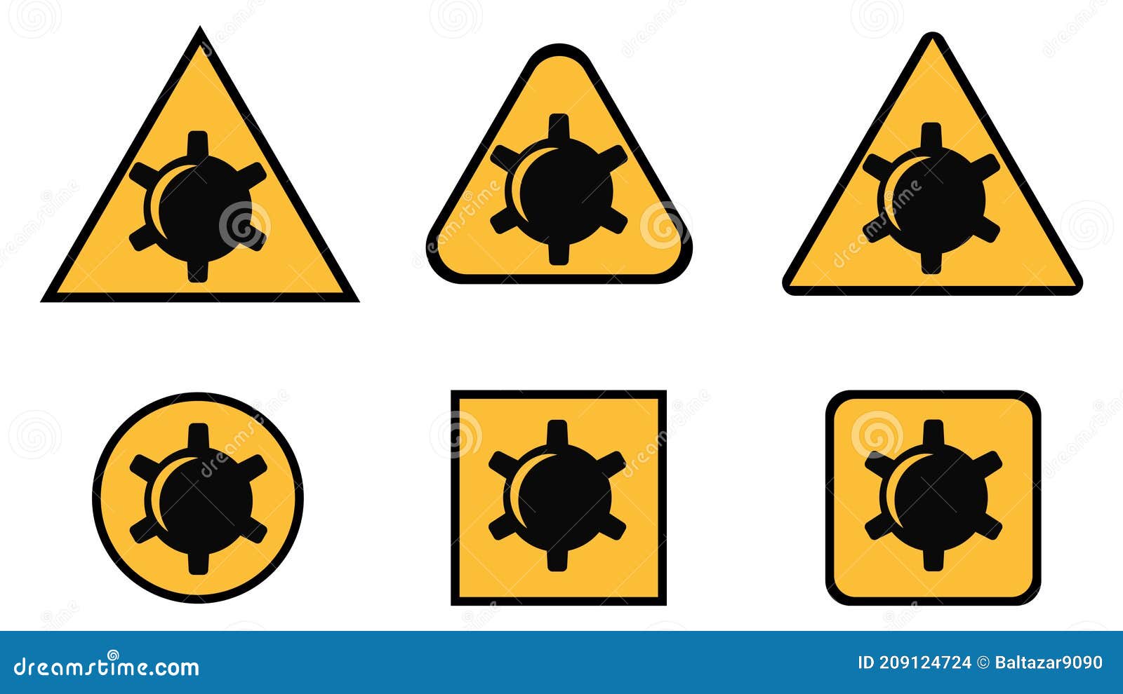 6 Different Types of Dangerous Mine Stock Vector - Illustration of road ...