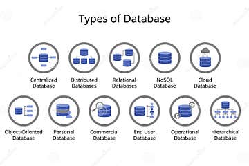 Different Types of Databases Icon Stock Vector - Illustration of ...