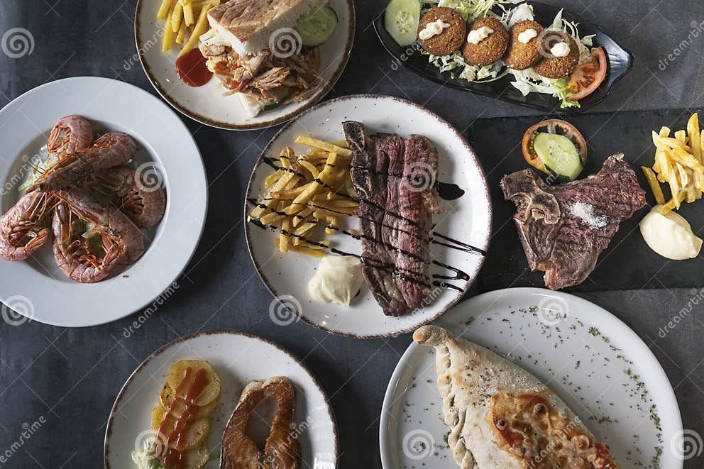 Different Types of Dishes from Various Cultures Stock Image - Image of ...