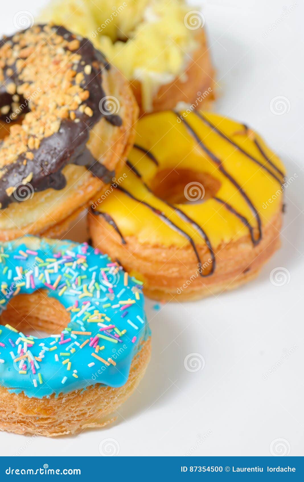 Different Types of Donuts stock photo. Image of chunks - 87354500