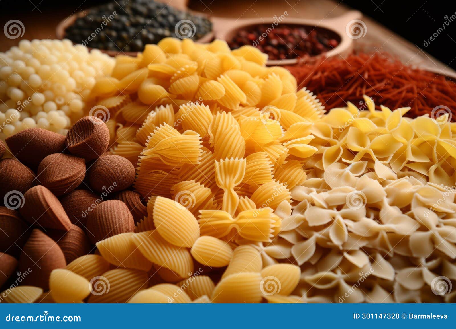 Different Types of Dried Pasta. Healthy Eating Concept Stock Photo ...