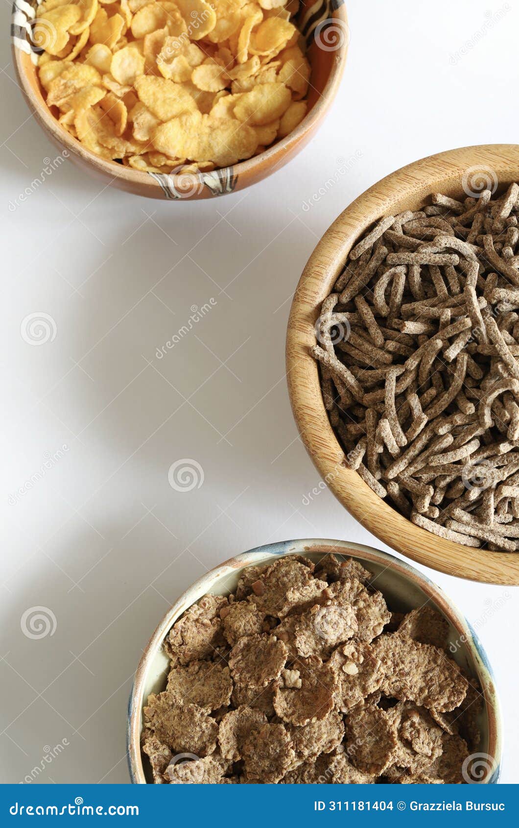 Different Types of Dry Breakfast Cereals. Stock Photo - Image of snack ...