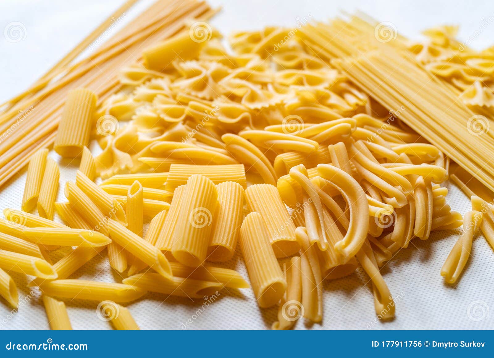 Different Types of Dry Pasta Stock Photo - Image of culture, rigatoni ...