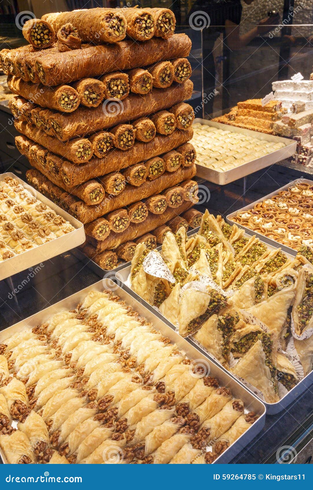 Eastern Turkish Sweets With Nuts. Turkish Delight. Rahat Lokum. Royalty ...