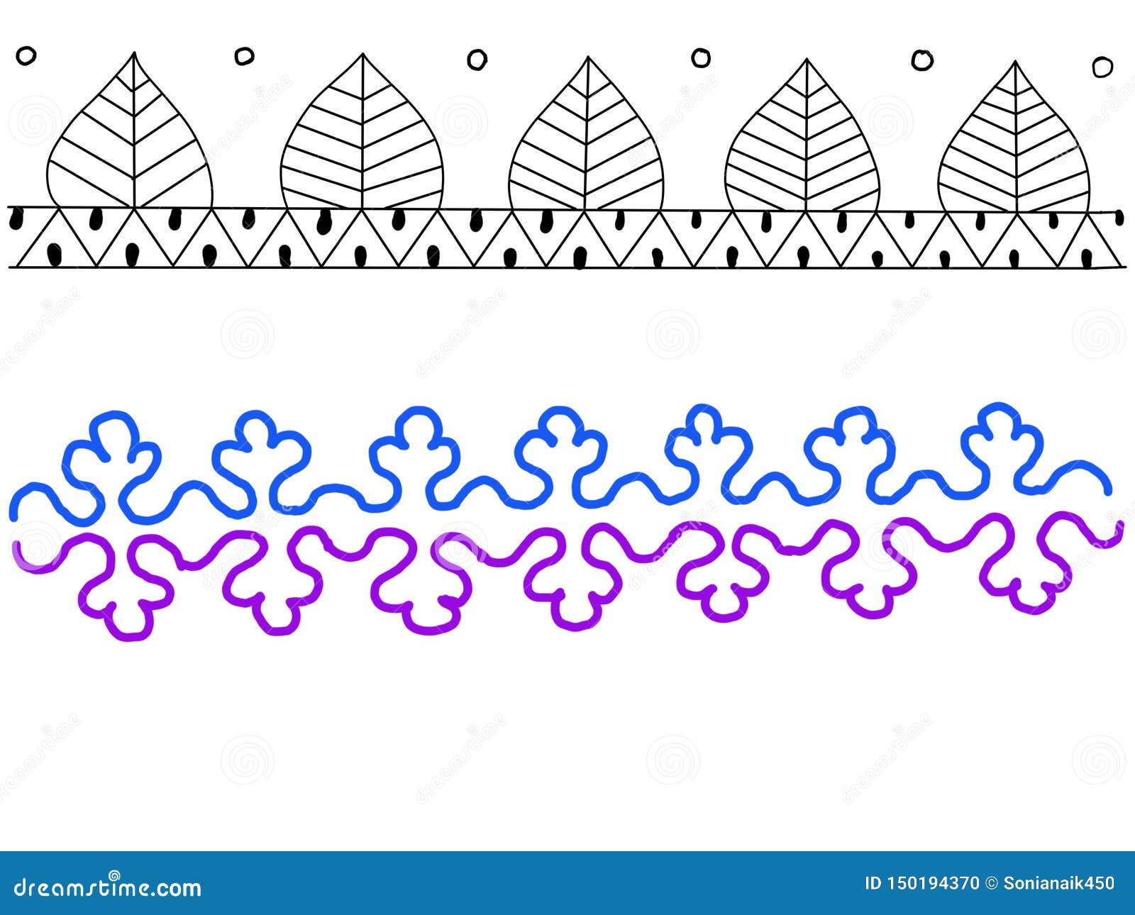 Different Types of Ethnic Designs Stock Illustration - Illustration of ...