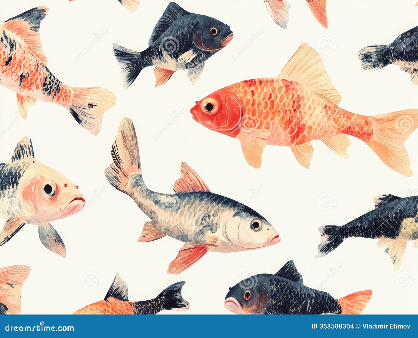 Different Types of Fish stock photo. Image of pattern - 358508304
