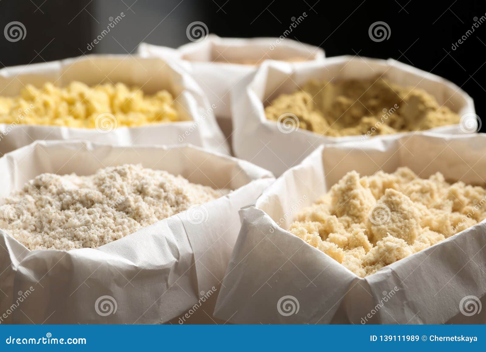 Different Types of Flour in Bags Stock Image - Image of food, baking ... Different Types of Flour in Bags Stock Image - Image of food, baking ...