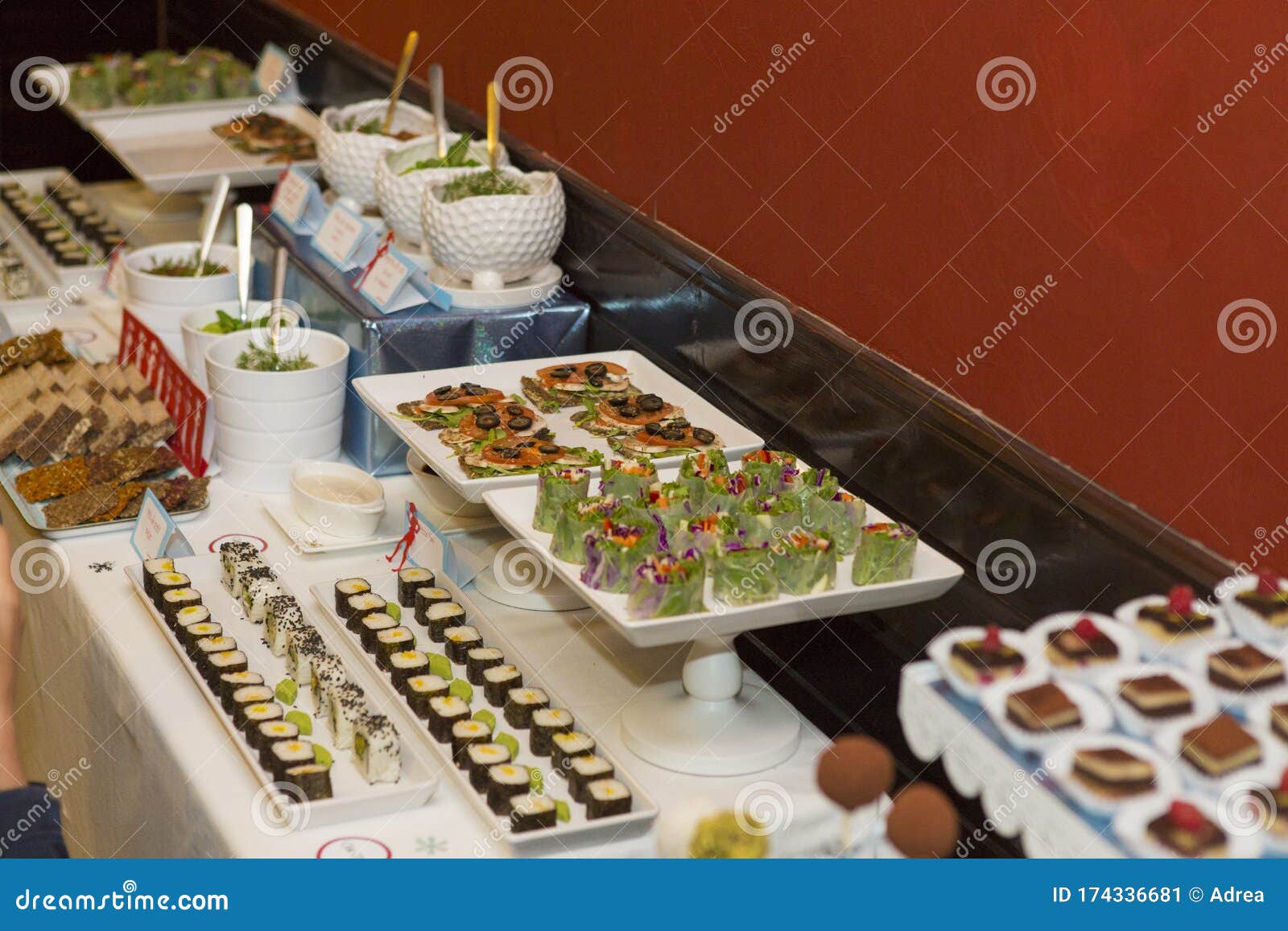 Different Types of Food at a Lunch Break Stock Image - Image of salad ...