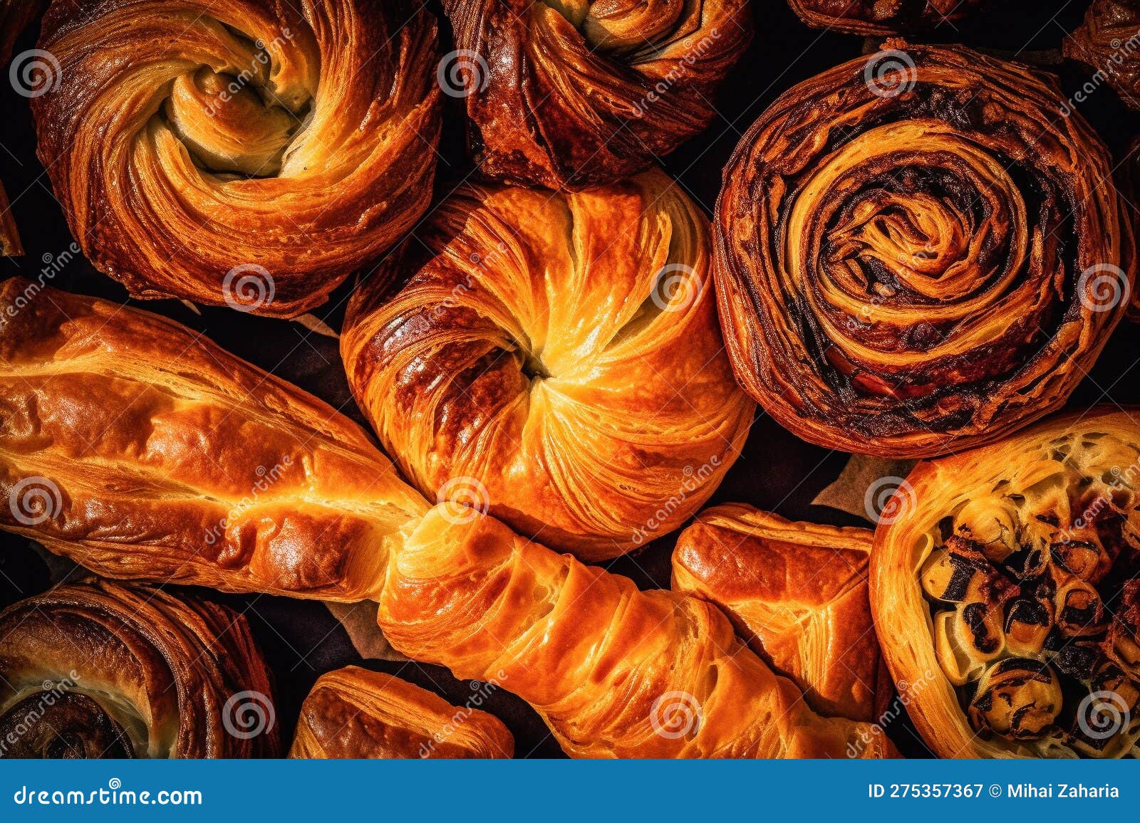 Different Types of Freshly Baked Pastries. Conceptual Illustration ...