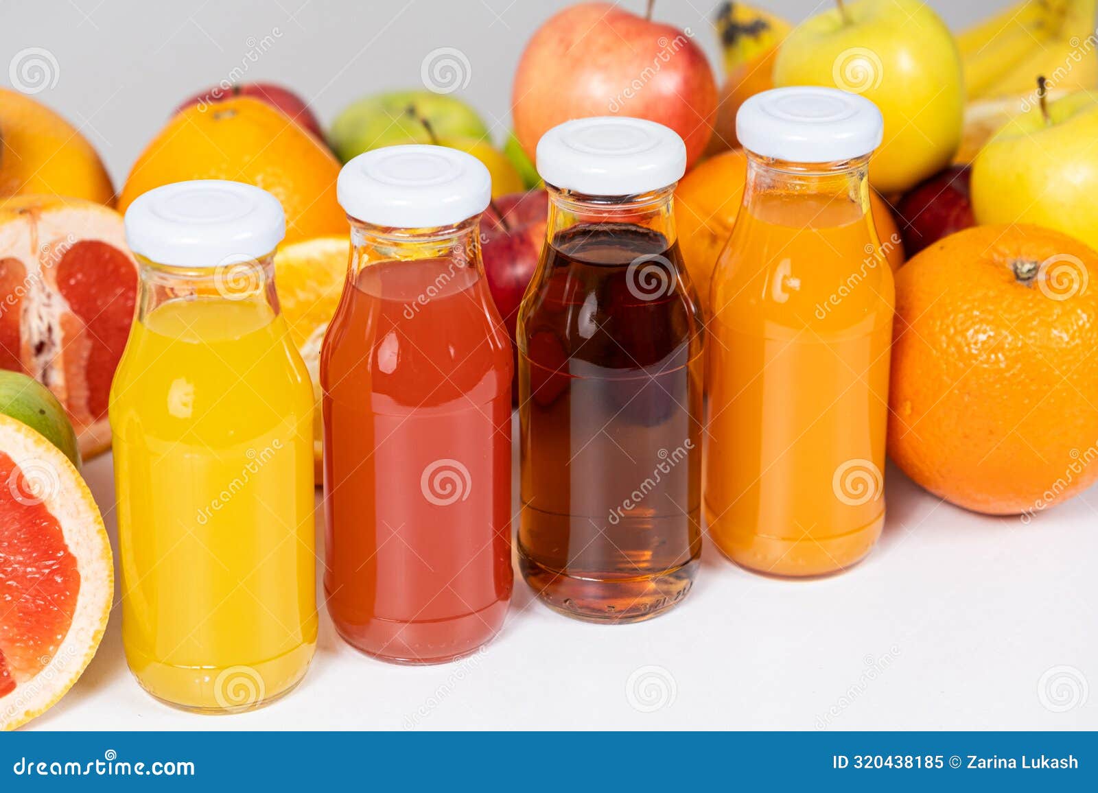 Different Types of Fruit Juices - Orange, Grapefruit, Apple and ...