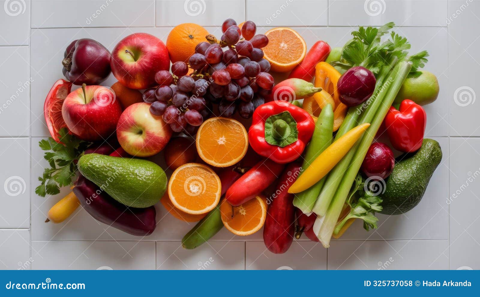 Different Types of Fruits and Vegetables Individually Isolated on a ...