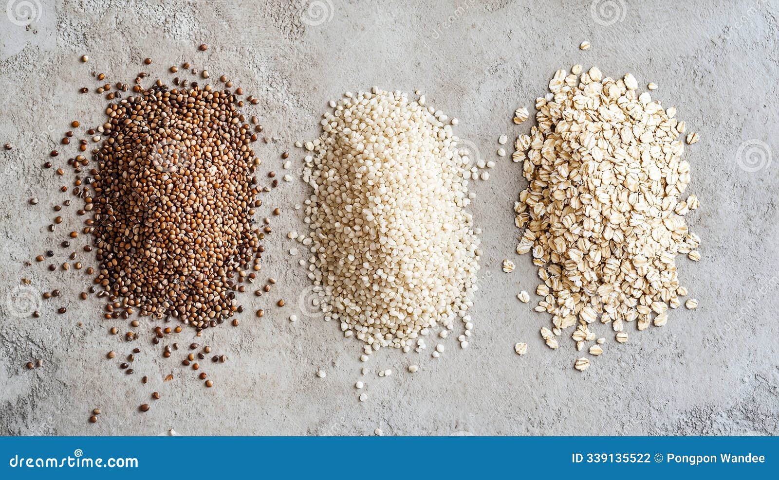 Different Types of Grains on a Flat Surface Stock Illustration ...