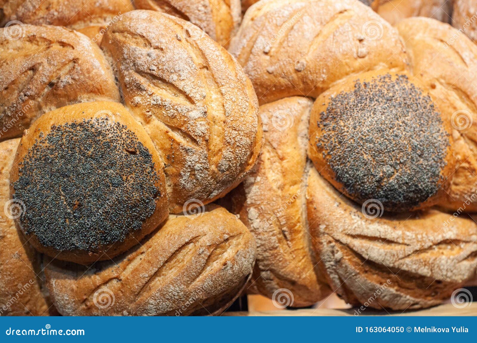 Different Types of Handmade Bread. Different Forms of Bread Stock Photo ...