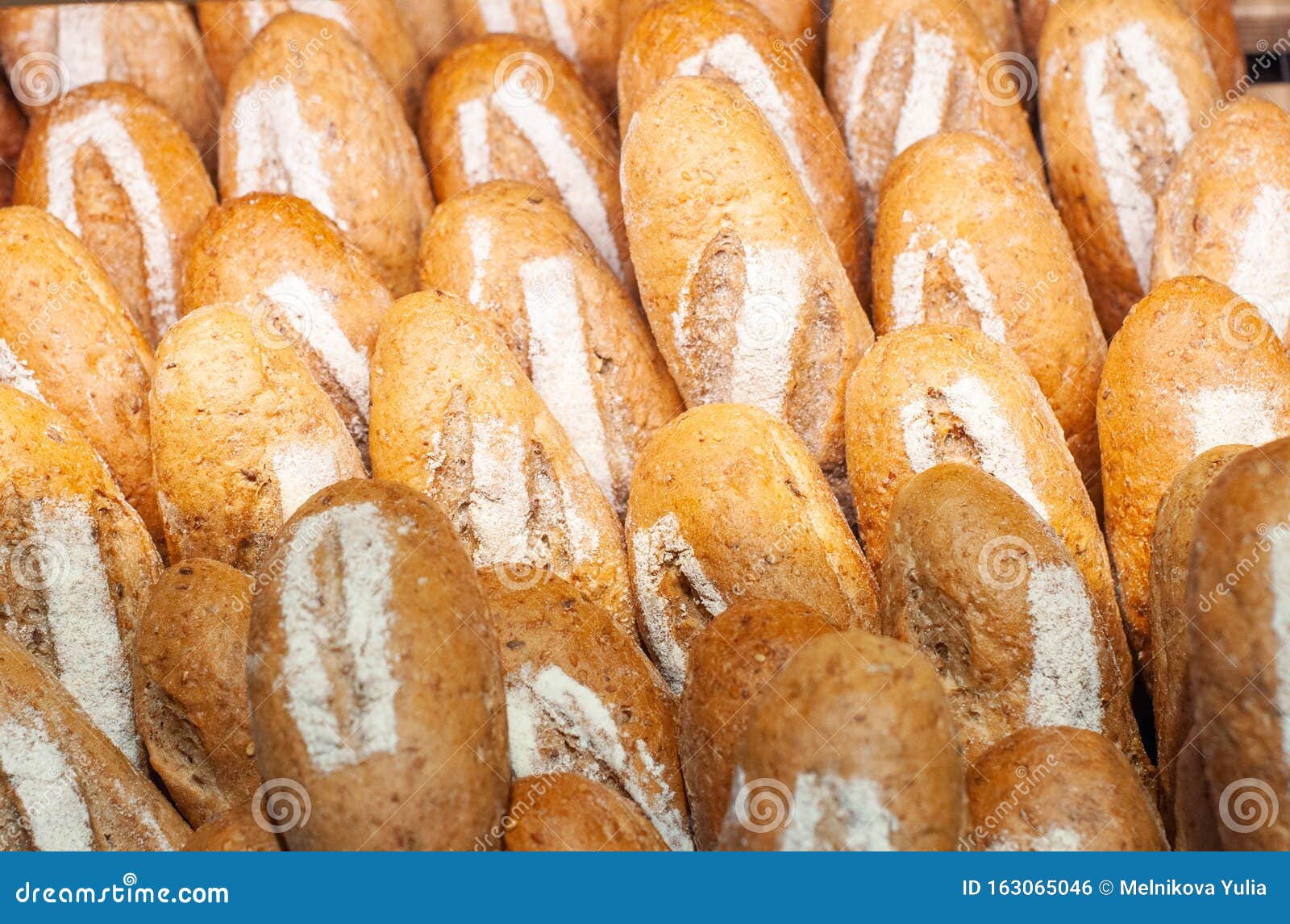 Different Types of Handmade Bread. Different Forms of Bread Stock Photo ...