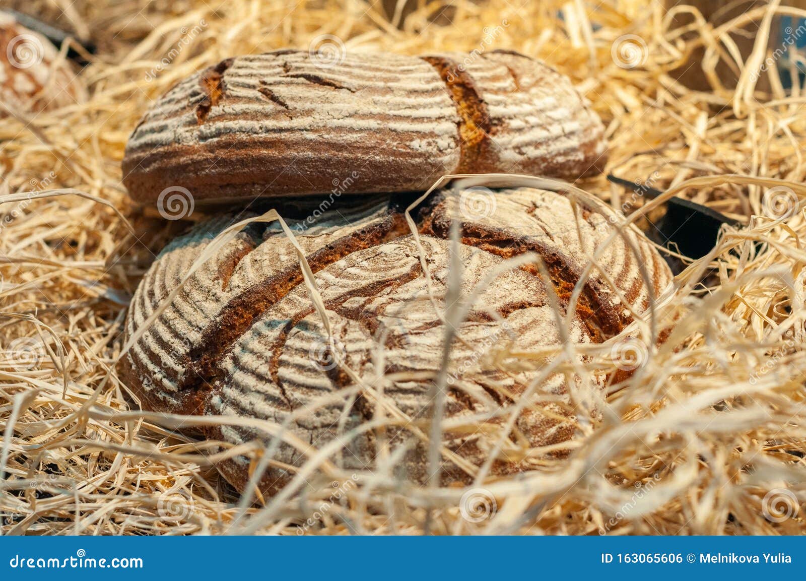 Different Types of Handmade Bread. Different Forms of Bread Stock Photo ...