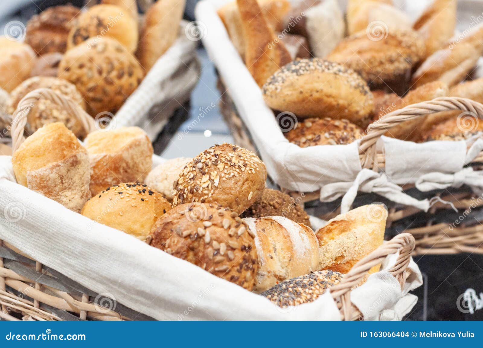 Different Types of Handmade Bread. Different Forms of Bread Stock Photo ...