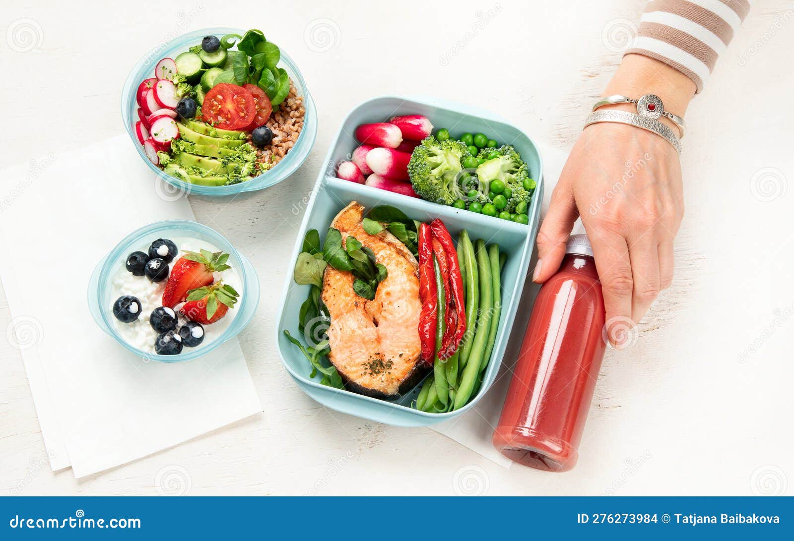 Different Types Healthy Meals in Containers, Takeout Food Menu, Top ...