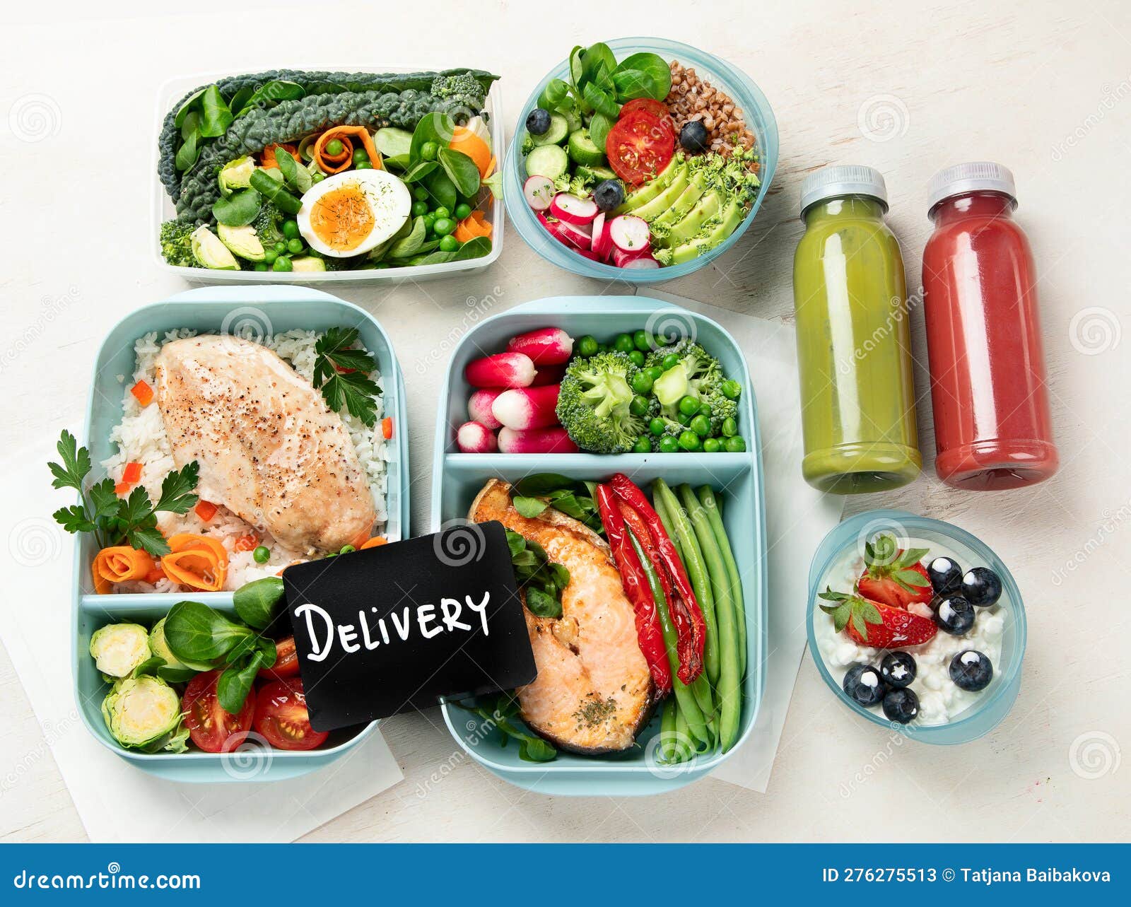Different Types Healthy Meals in Containers, Takeout Food Menu, Top ...