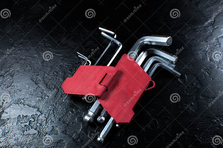 Different Types of Hex Keys. Working Instruments for Maintenance ...