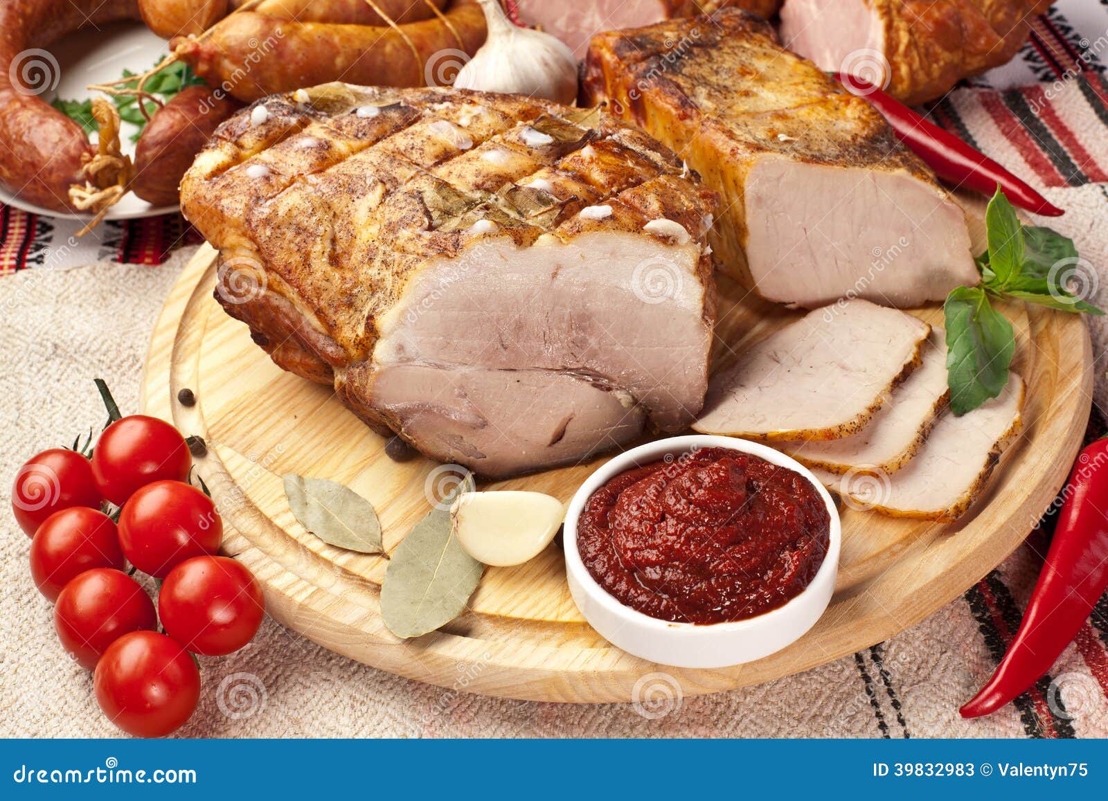 Different Types of Home-made Pork. Stock Image - Image of delicatessen ...