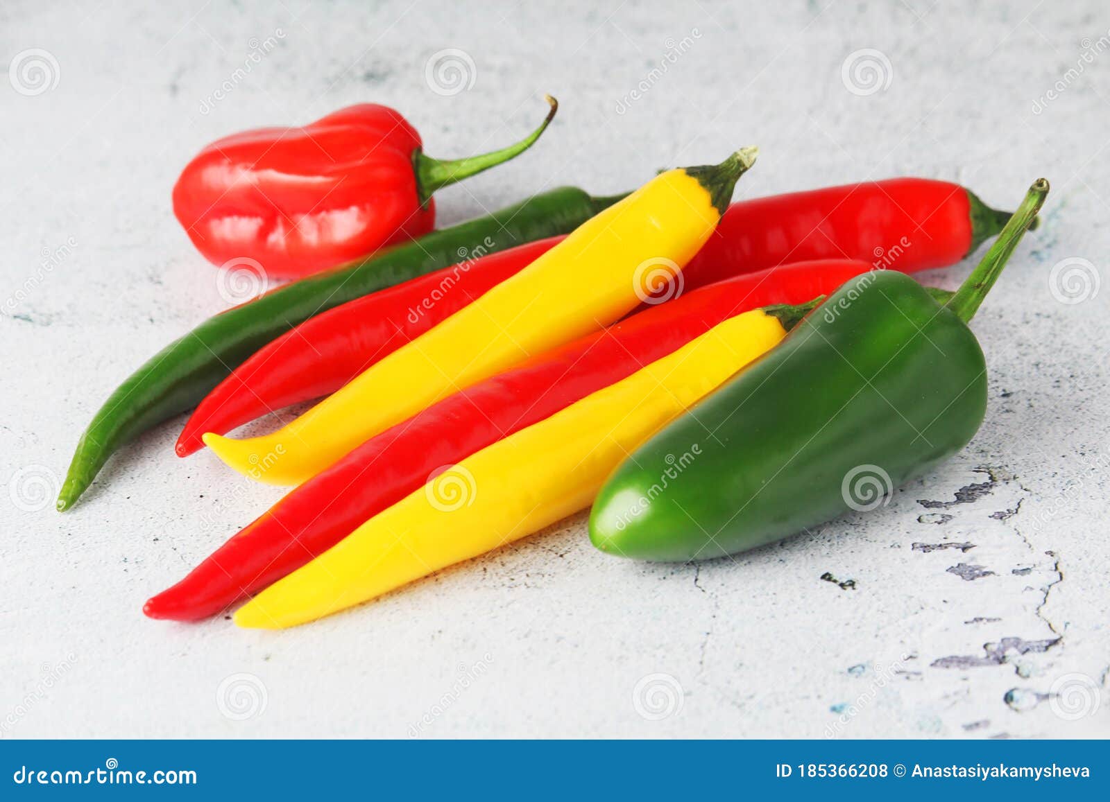 Different Types of Hot Spicy Pepper Stock Photo - Image of gourmet ...