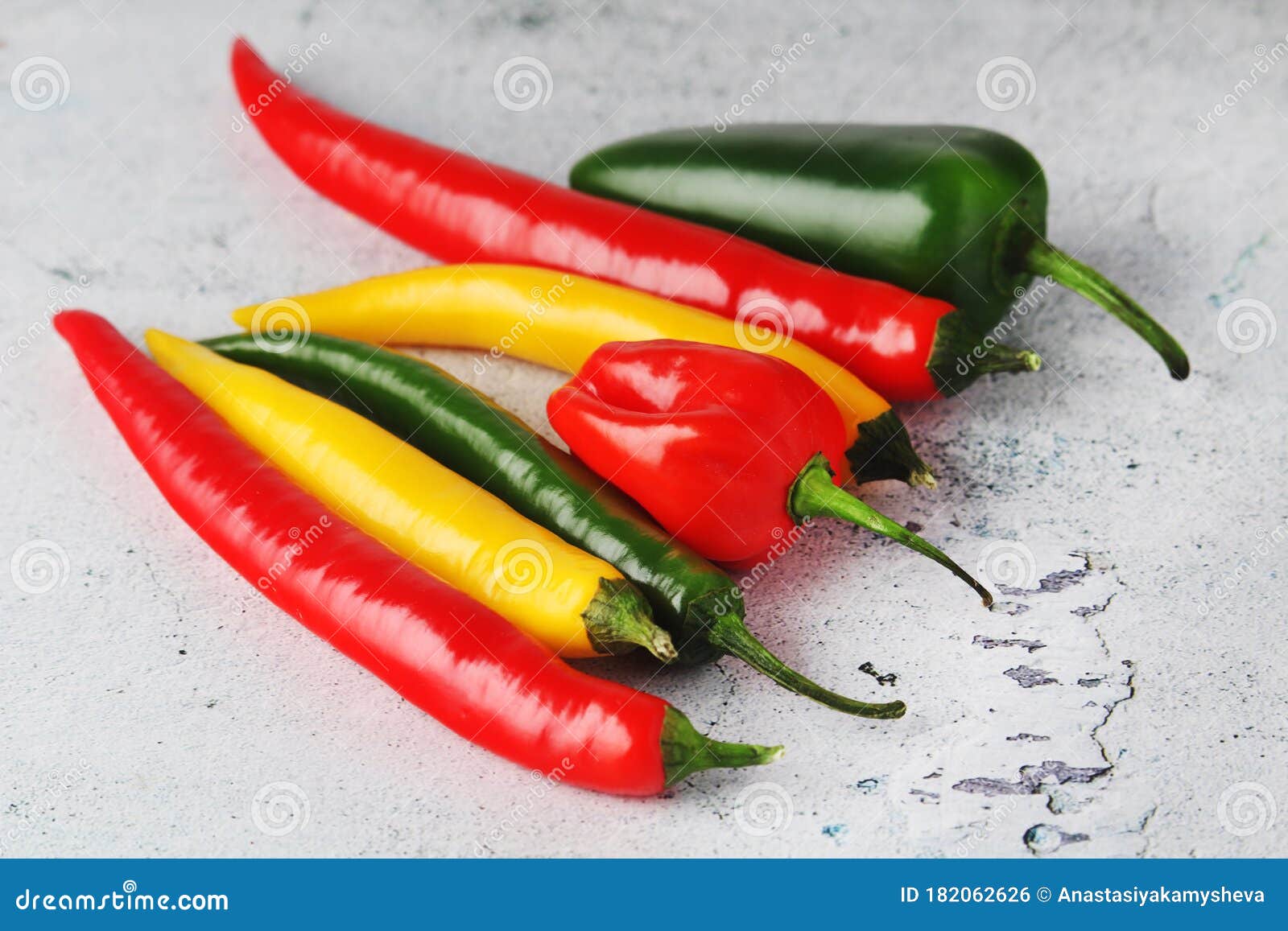 Different Types of Hot Spicy Pepper Stock Photo - Image of heat ...