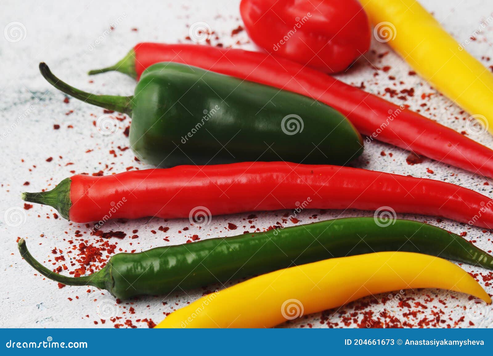 Different Types of Hot Spicy Pepper Stock Image - Image of burning ...