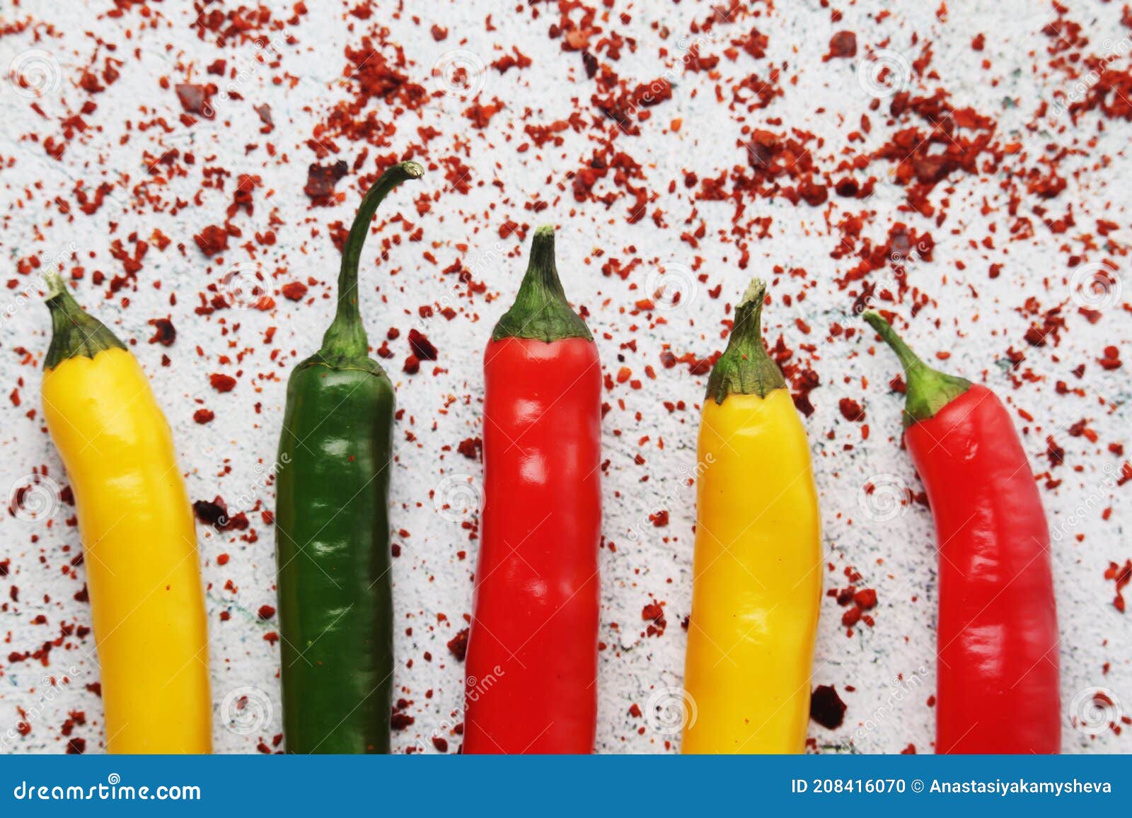 Different Types of Hot Spicy Pepper Stock Photo - Image of fresh ...