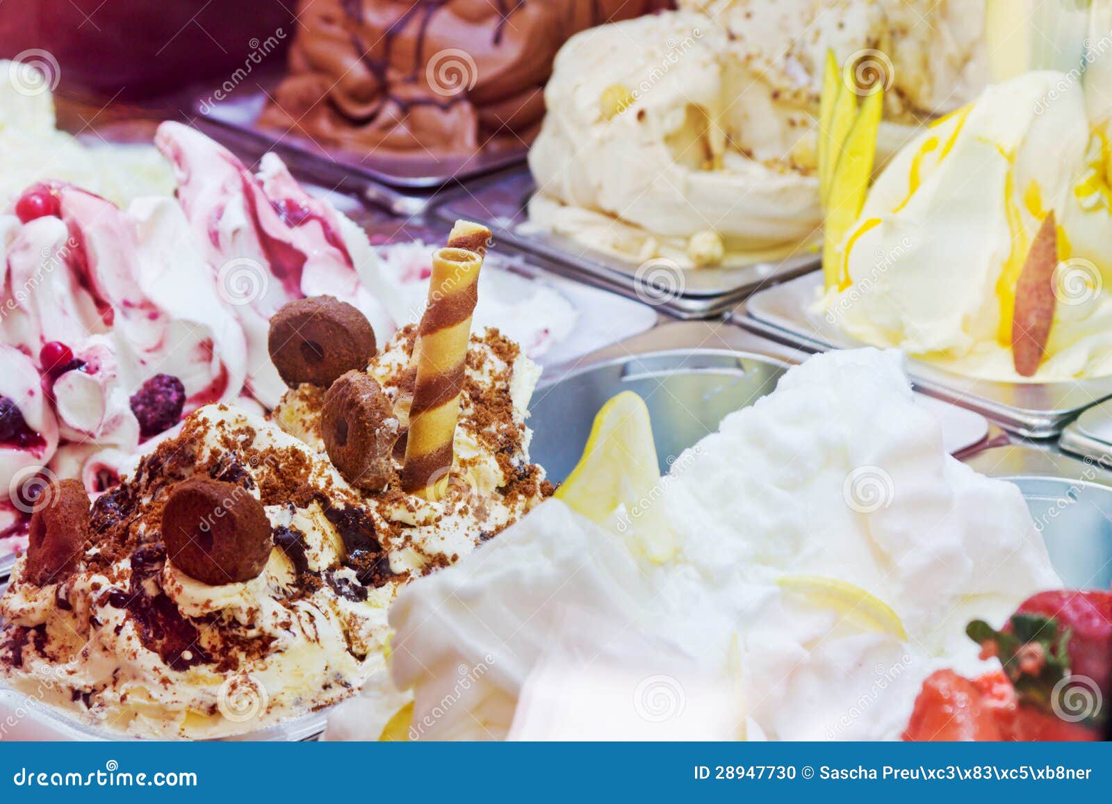 Different Types of Ice Cream Stock Photo - Image of appetizing, sugar ...