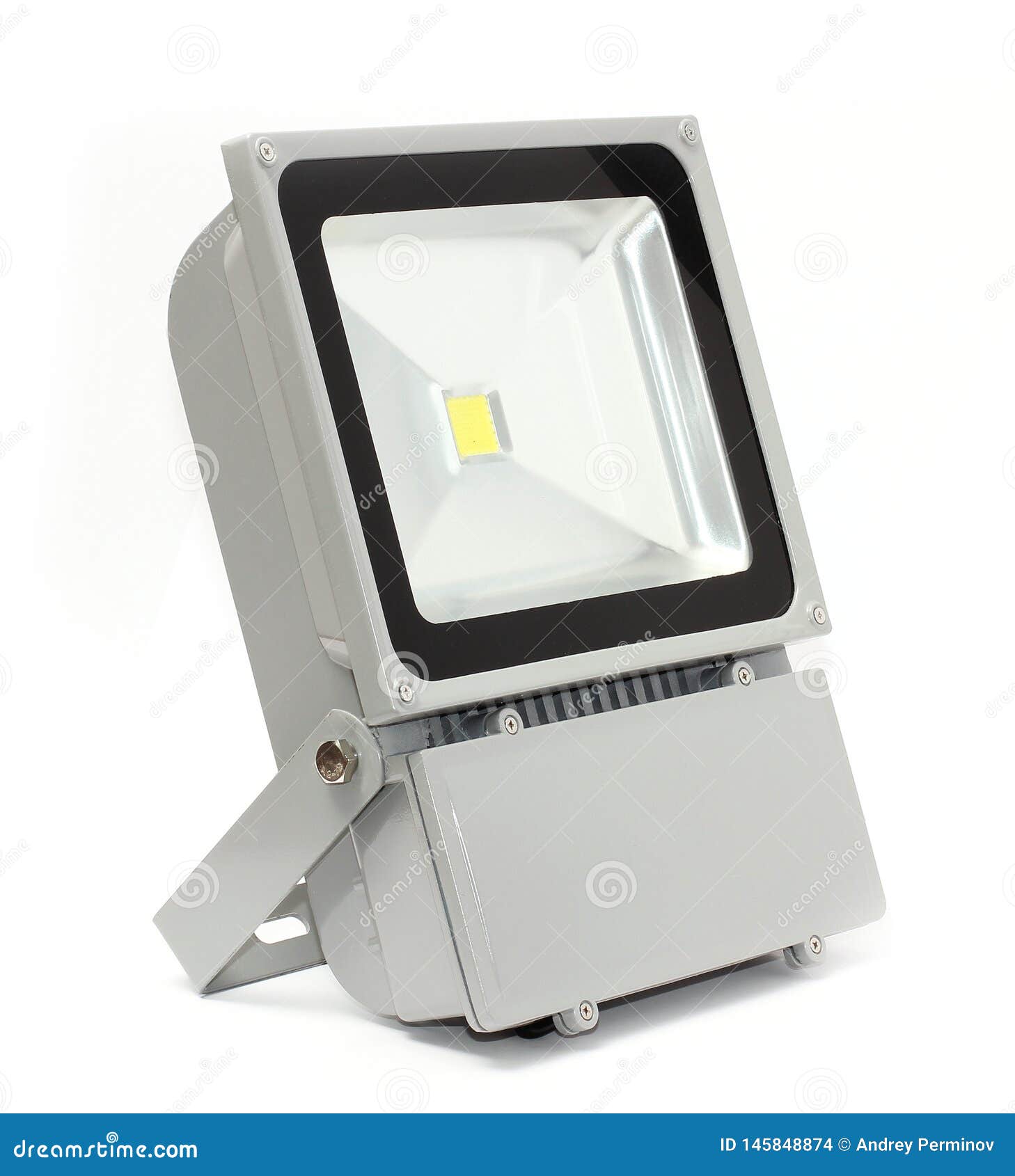 LED Lamps, Strip and Spotlight on White Background Stock Photo - Image ...