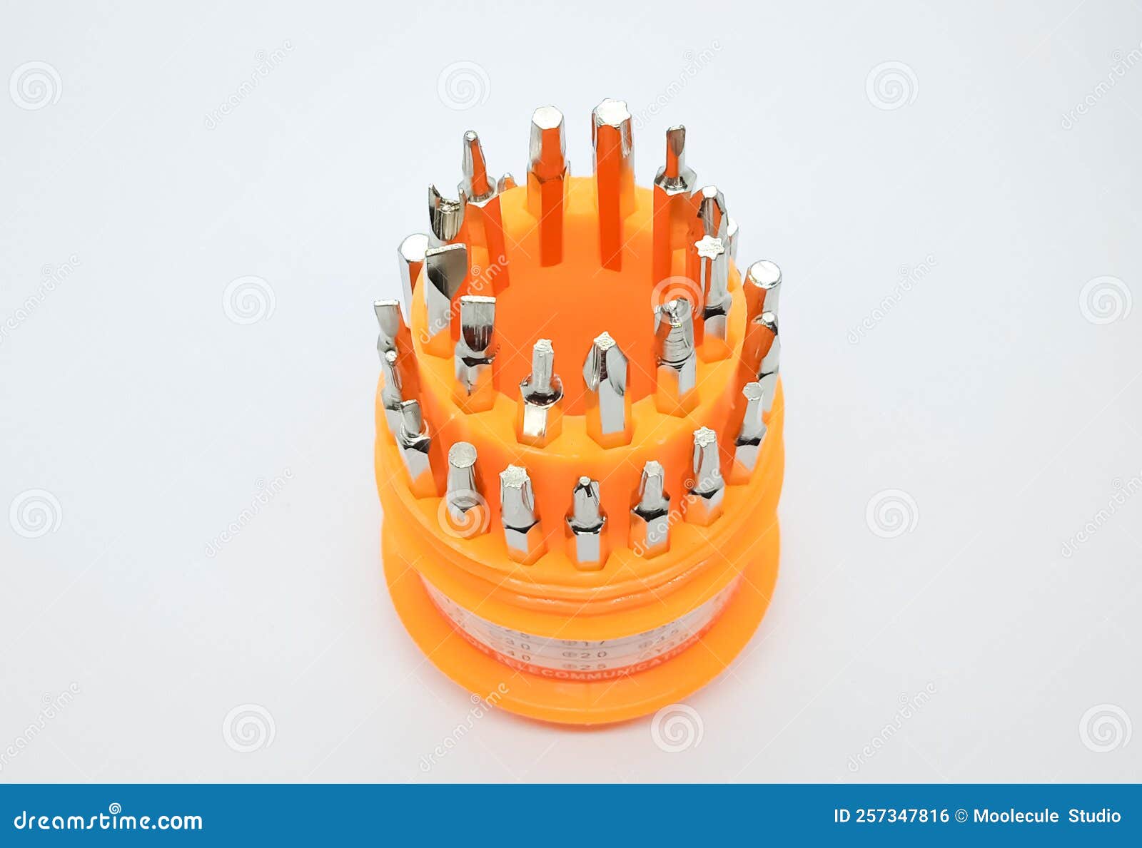 Different Types of Interchangeable Metal Screwdriver Tips, Placed in ...