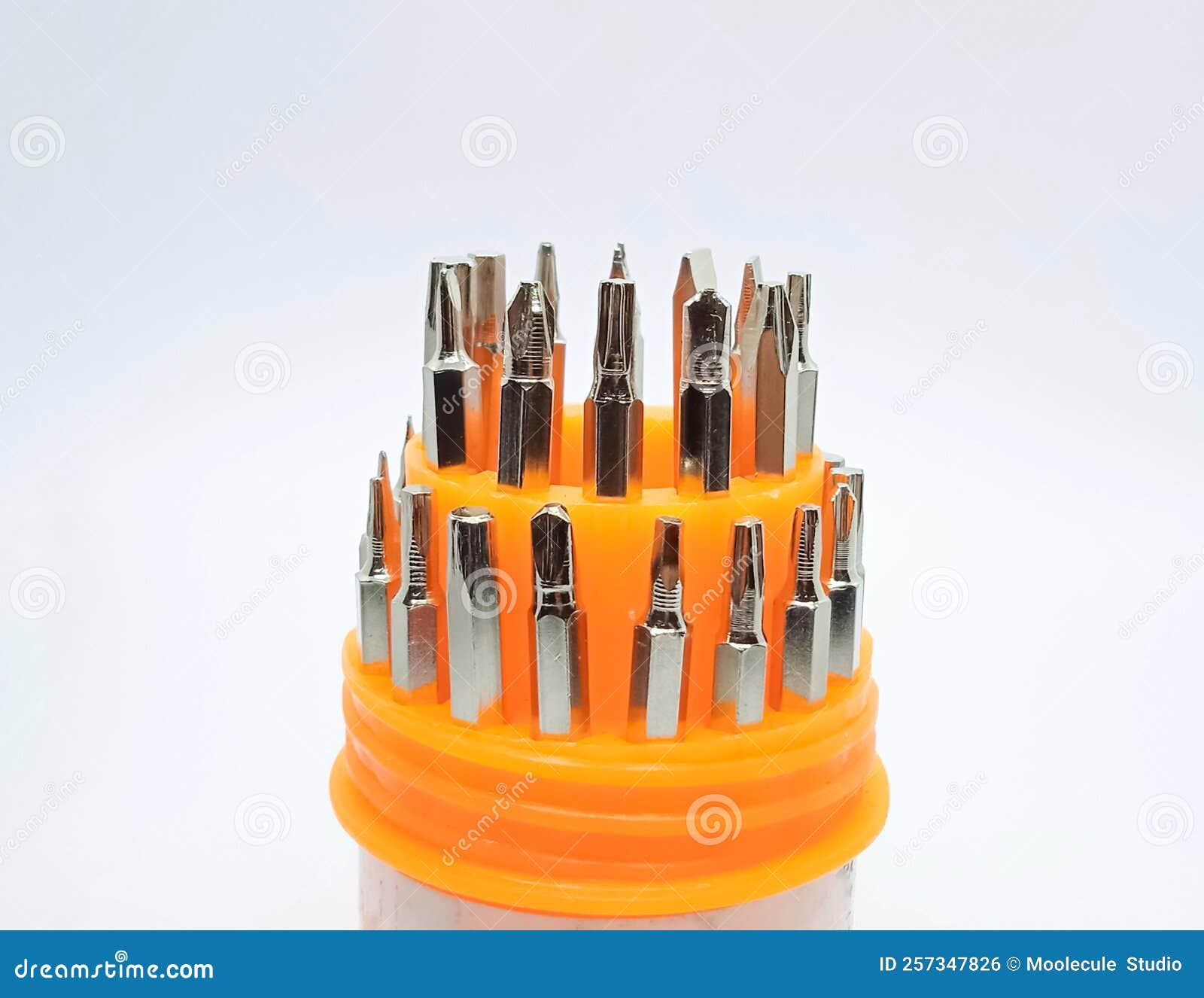 Different Types of Interchangeable Metal Screwdriver Tips, Placed in ...