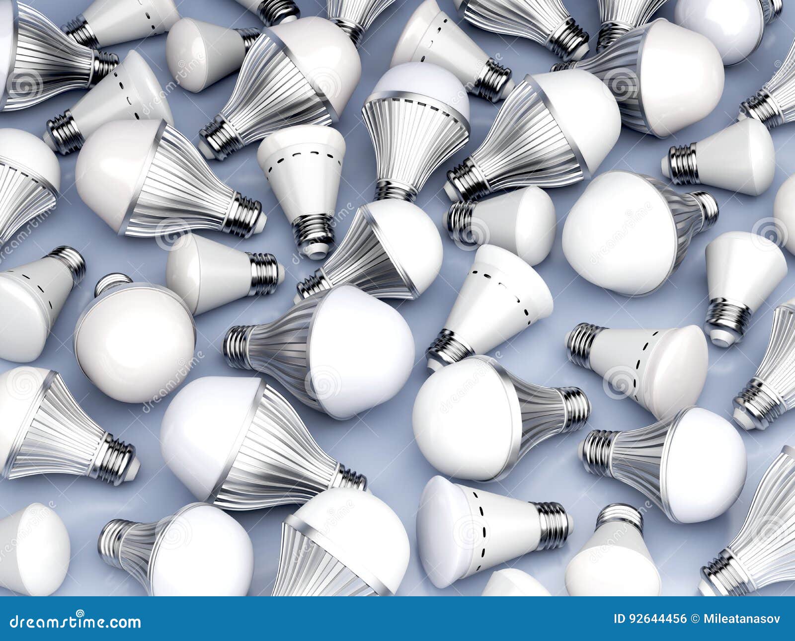 Different Types of LED Light Bulbs Stock Illustration - Illustration of ...