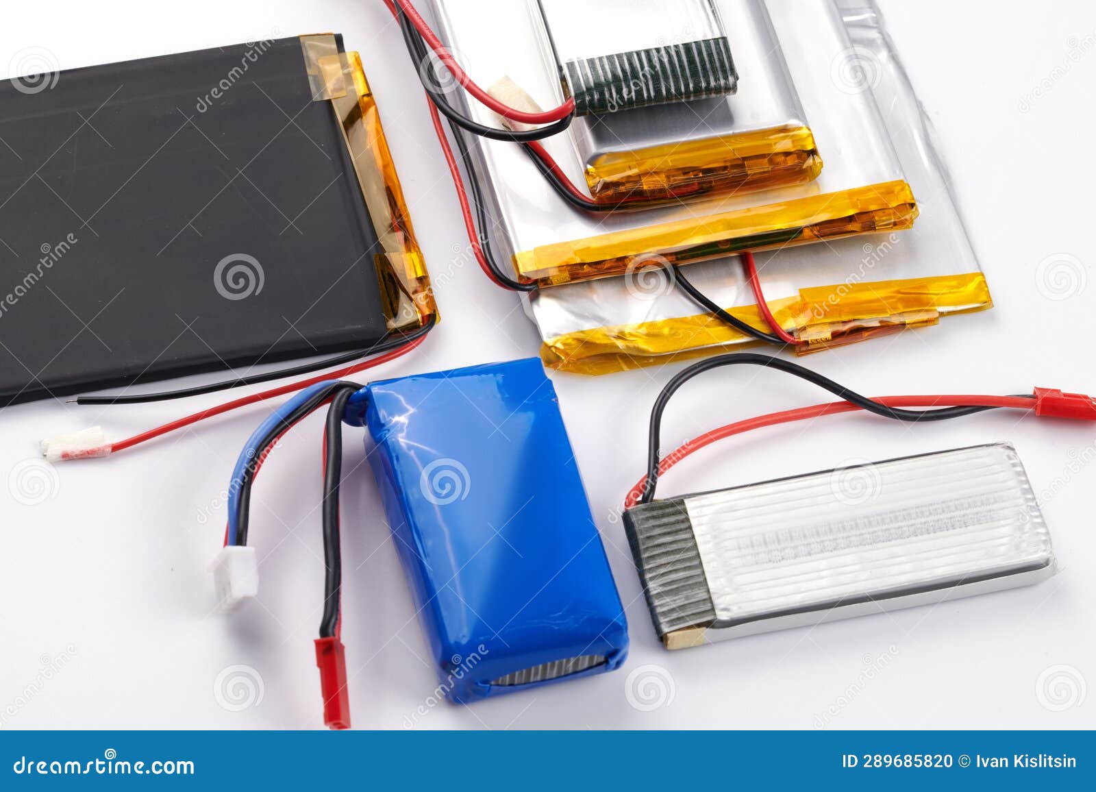 Different Types of Lithium Battery Isolated Stock Photo - Image of ...