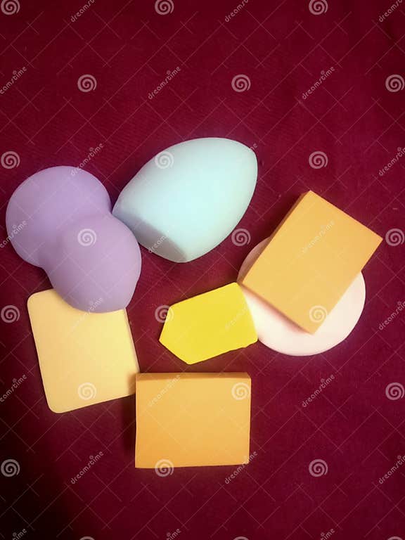 Different Types of Makeup Sponge Stock Image - Image of produce ...