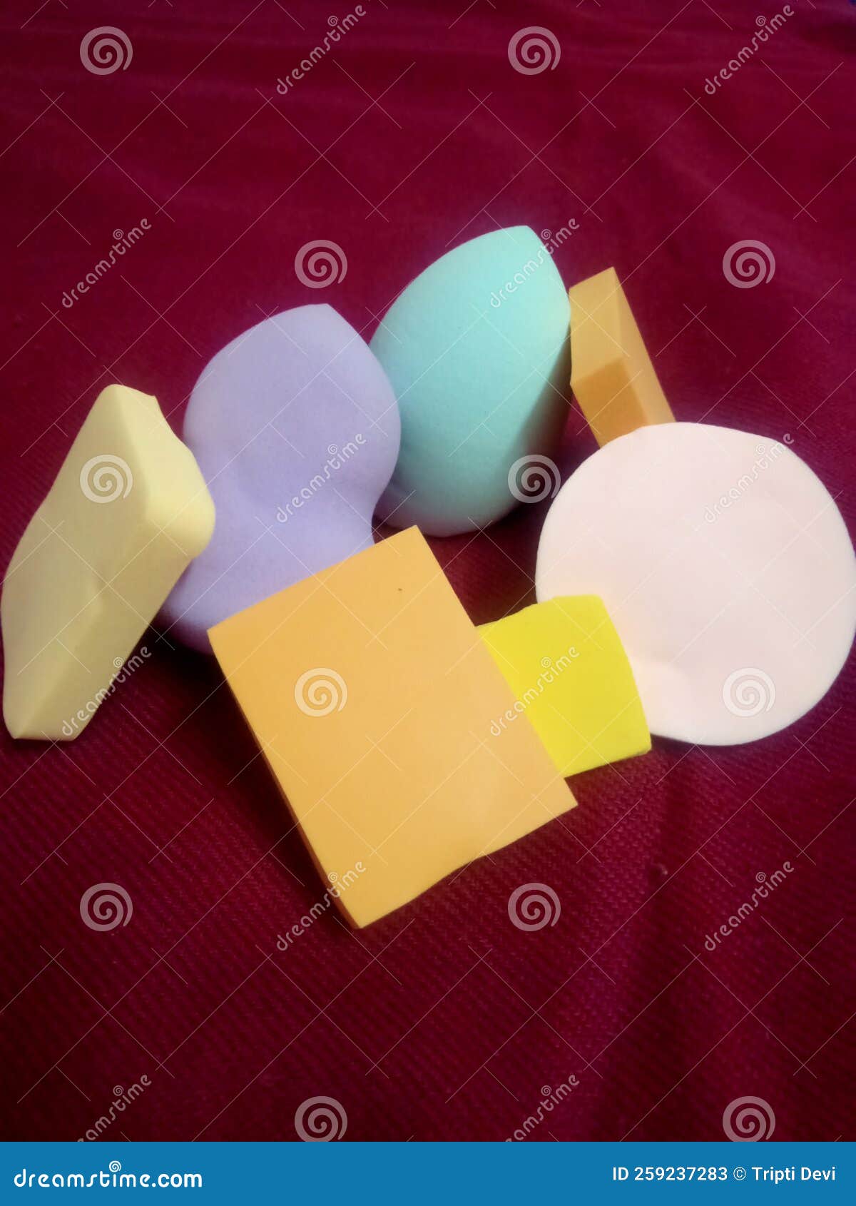 Different Types of Makeup Sponge Stock Image - Image of pink, yellow ...