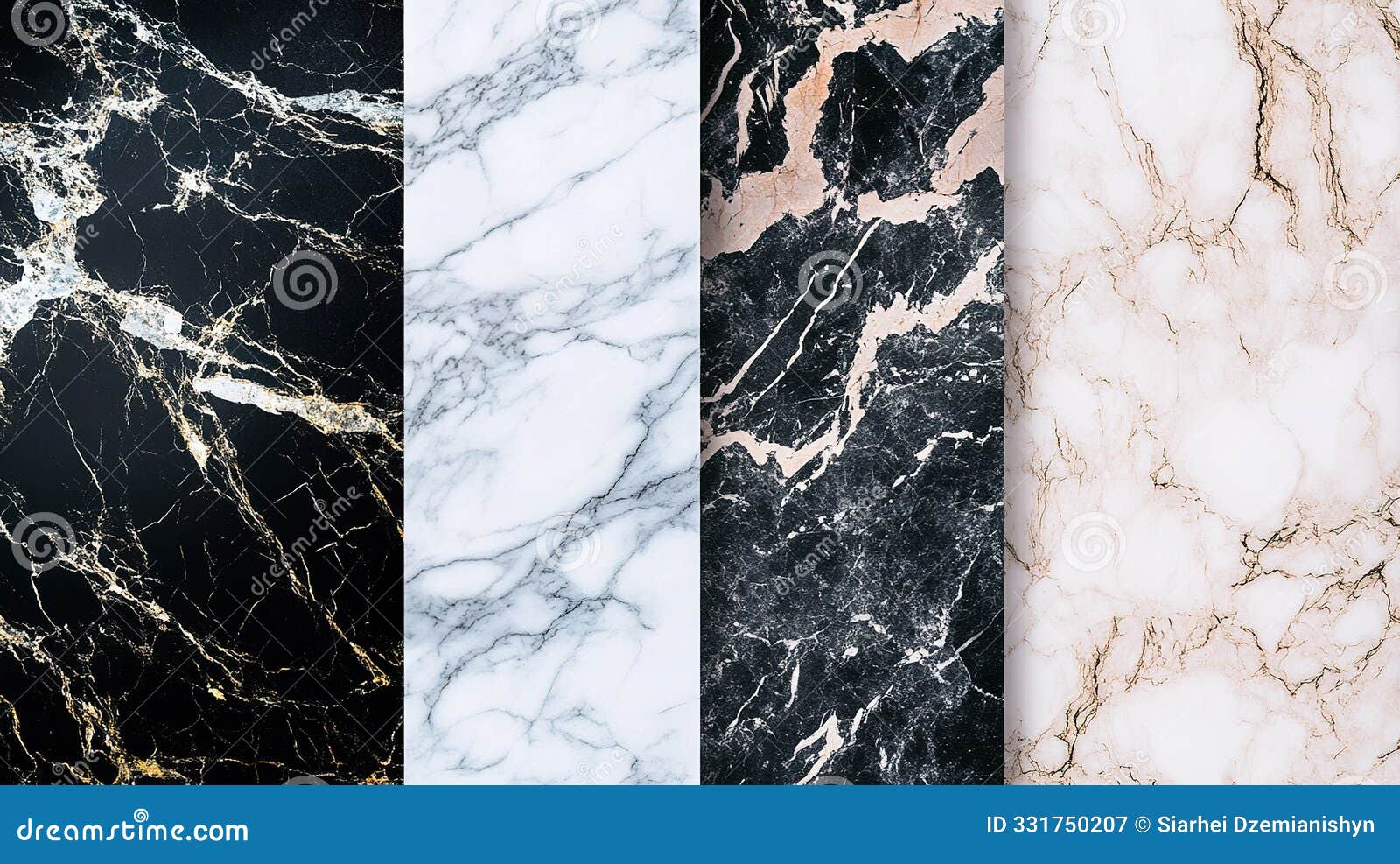 Different Types of Marble Stone Textures Displayed on a Wall with ...