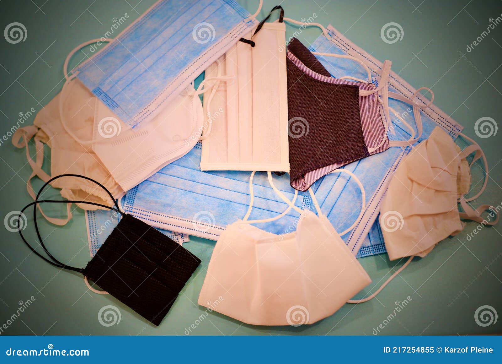 Different Types of Masks. Pandemic Context Stock Image - Image of ...