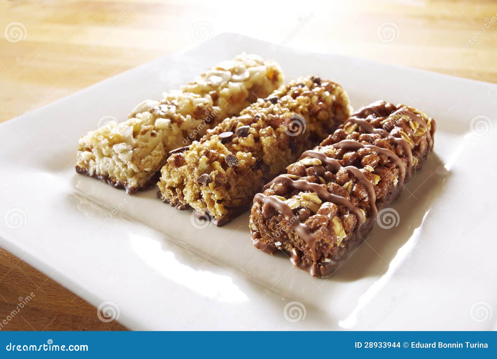 Different Types of Muesli Bars in the Dish Stock Photo - Image of bars ...