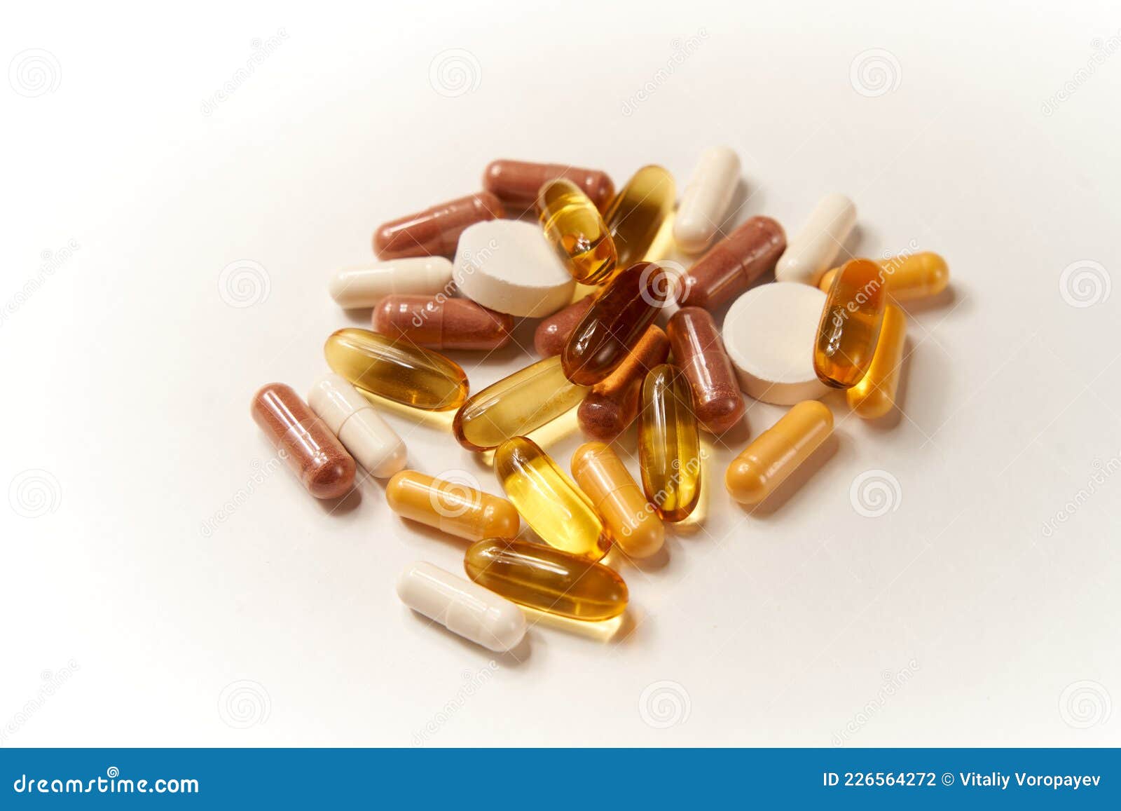 Different Types of Pills and Tablets on Clean Background Stock Photo ...