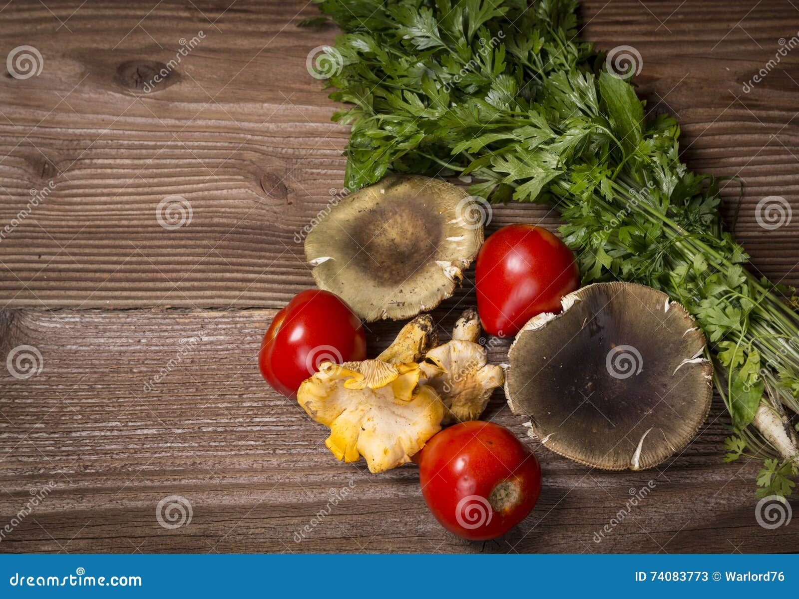 Different Types of Mushrooms with Vegetables Stock Image - Image of ...