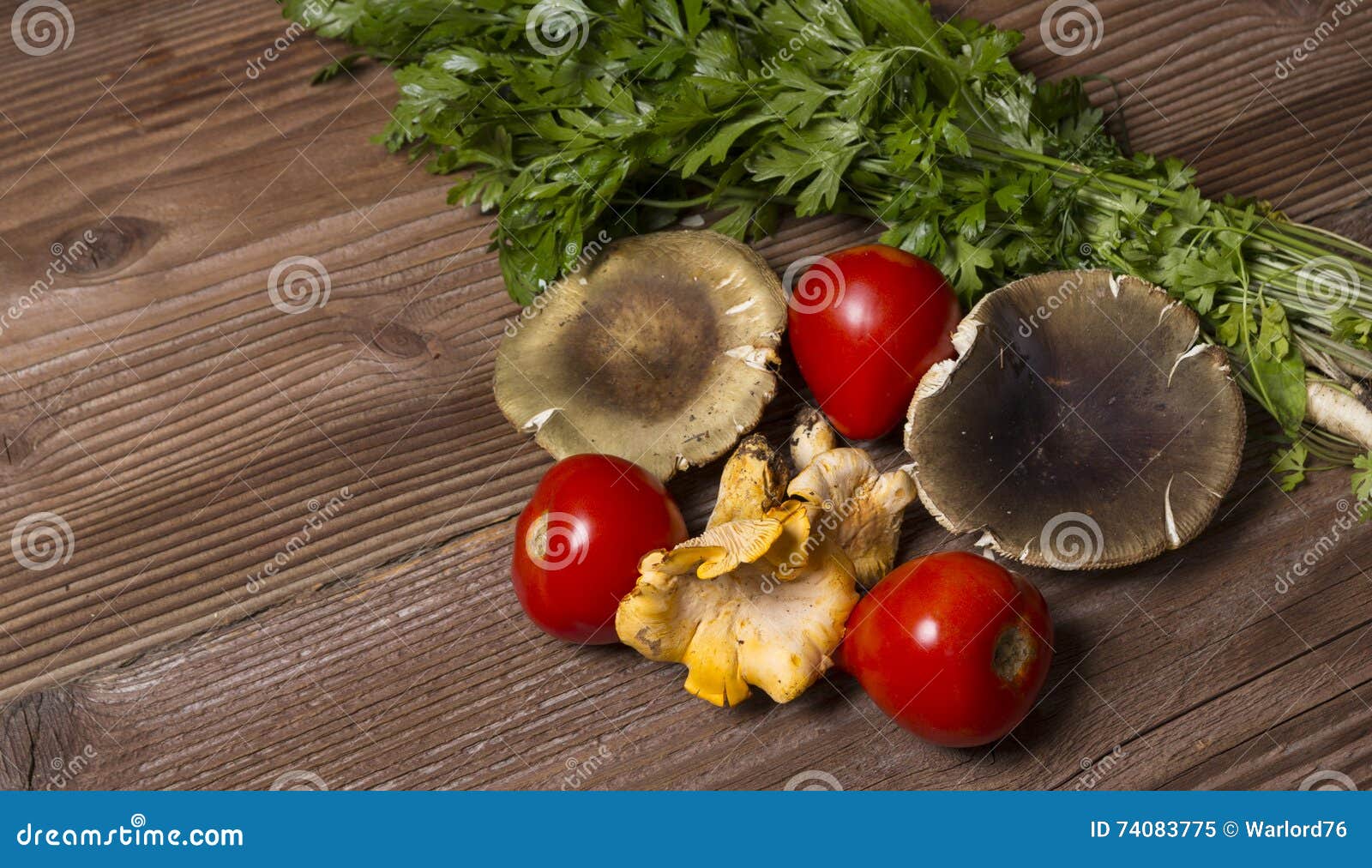 Different Types of Mushrooms with Vegetables Stock Image - Image of ...