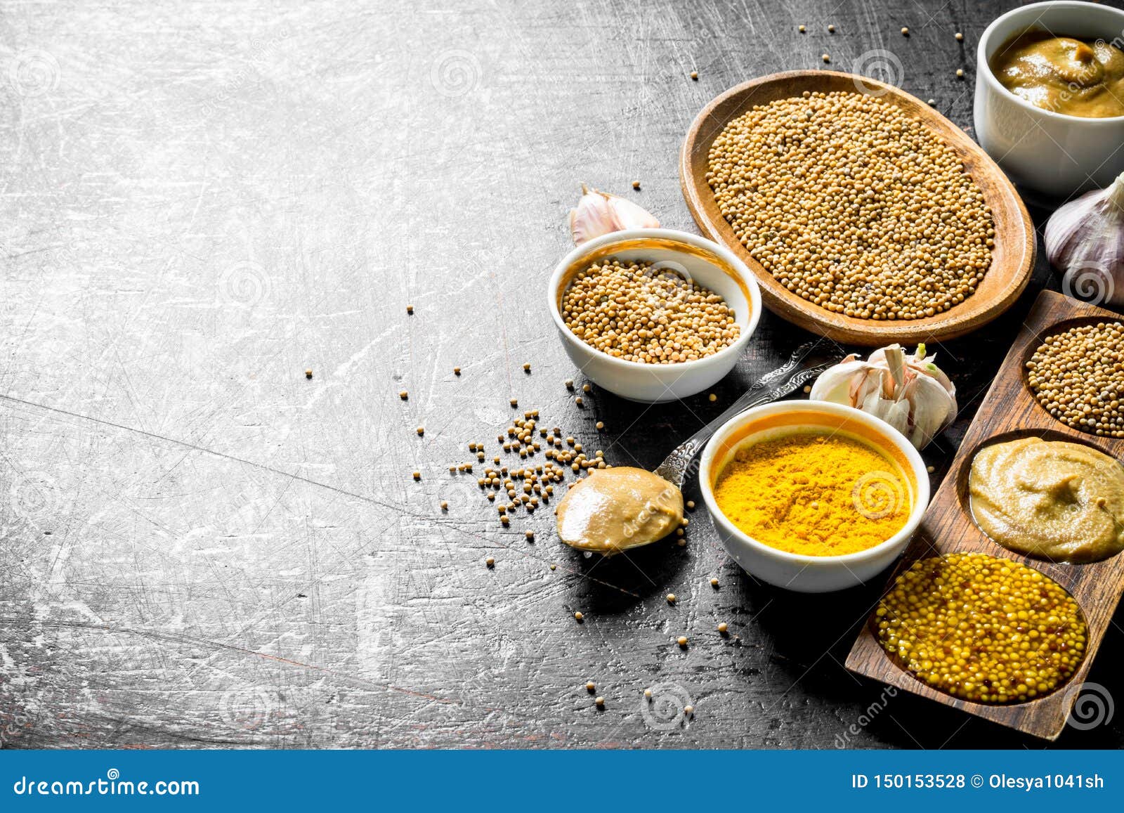 Different types of mustard stock photo. Image of condiment - 150153528