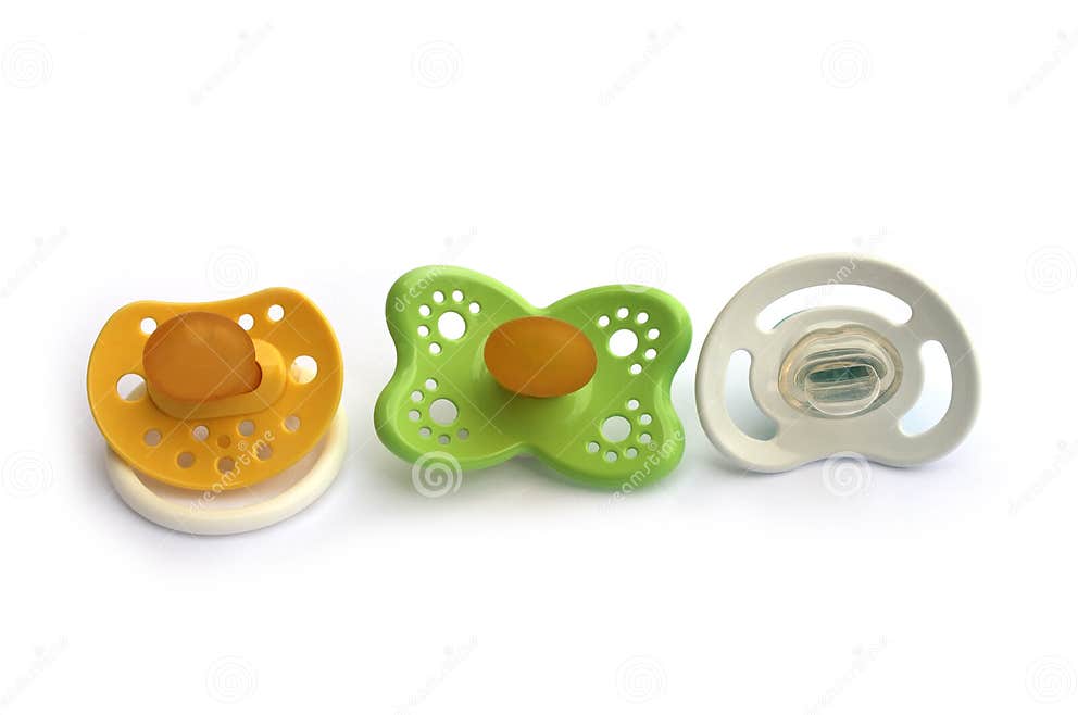 Different Types of Pacifiers Stock Photo - Image of teething, nipple ...