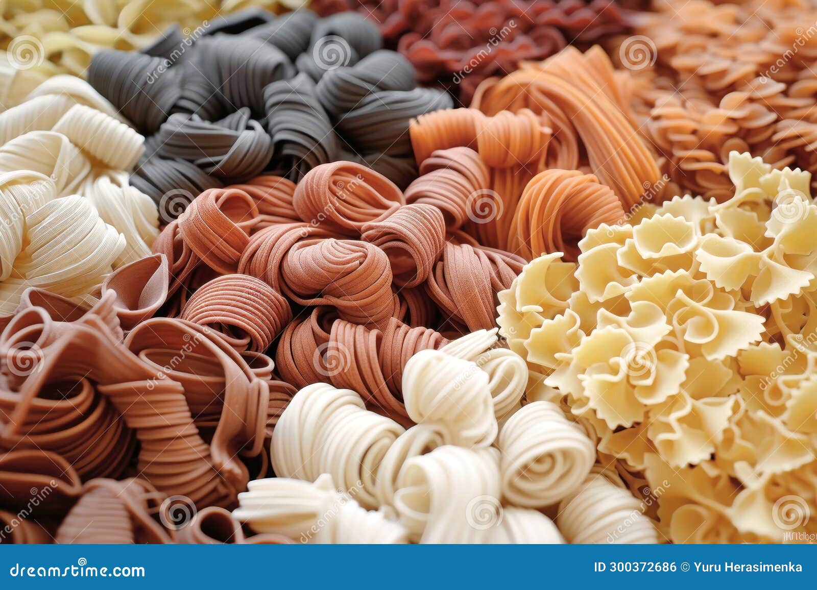 Different Types of Pasta As Background, Closeup. Pasta and Spaghetti ...