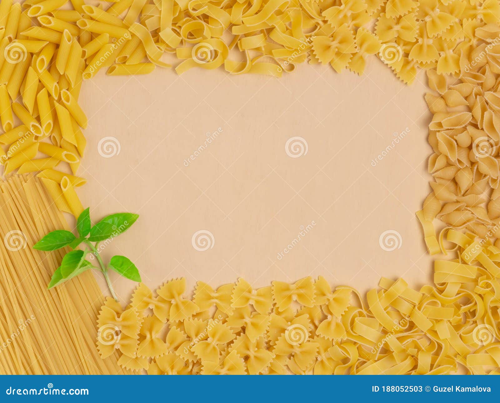 Different Types of Paste in the Form of a Frame. Background Stock Image ...