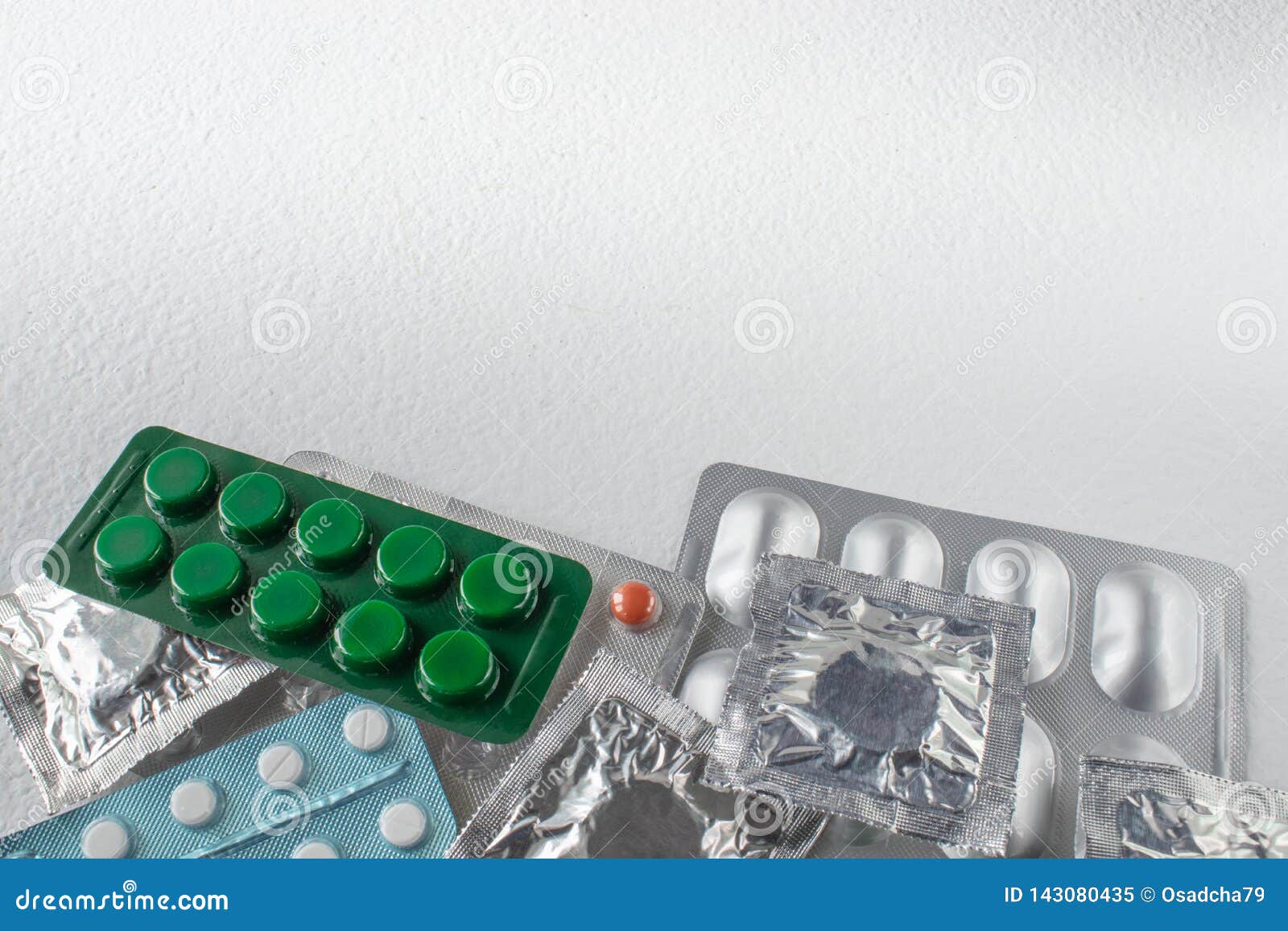 Different Types of Pills. Tablets in Packs Stock Image - Image of dose ...