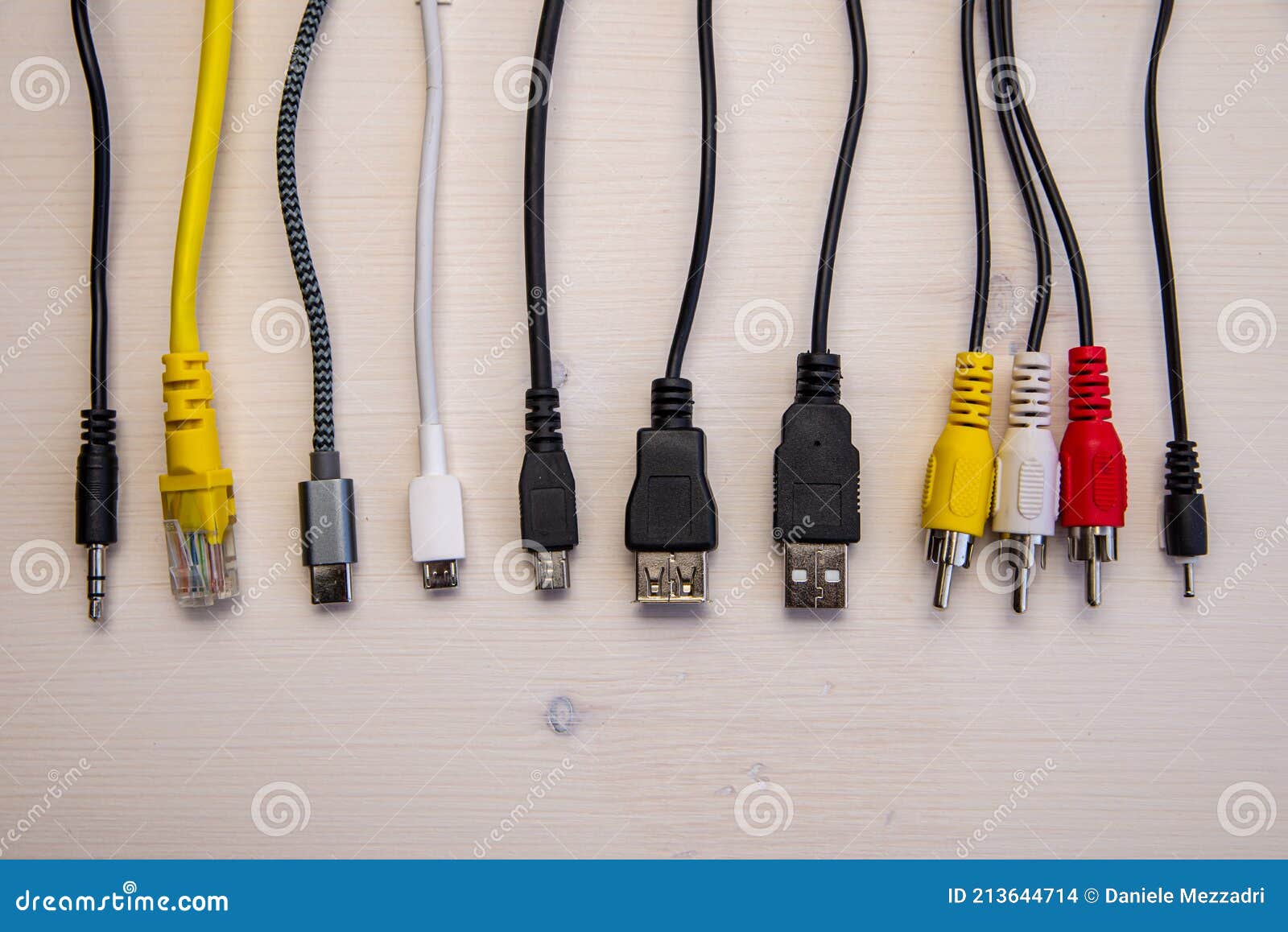 Different Types of Plugs and Connectors in Use Today. Stock Photo ...