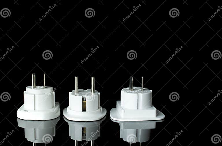 Different Types of Power Adaptors for Various Countries Stock Image ...